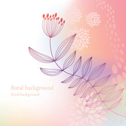 Floral background greeting card Royalty Free Vector Image