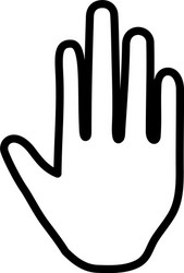 Human Cartoon Hand Showing Five Fingers Vector Images (over 350)