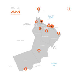 Sultanate of oman - map Royalty Free Vector Image