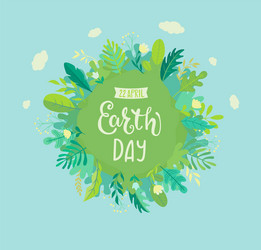 Earth day congratulation banner for celebration Vector Image