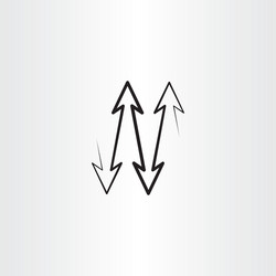 Continuous line design of arrows pointing up Vector Image