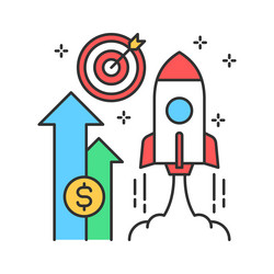 Prototype color line icon new project pictogram Vector Image