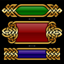 Celtic frame set Royalty Free Vector Image - VectorStock