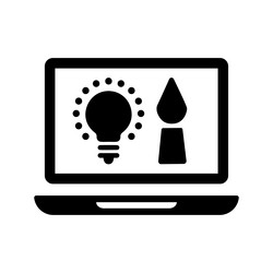 Digital art creativity gray icon Royalty Free Vector Image