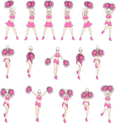 Cheerleader Poses Vector Images (over 300)