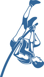 High jump design athletic jump logo template Vector Image