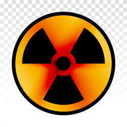 Yellow radioactive radiation sign or symbol Vector Image