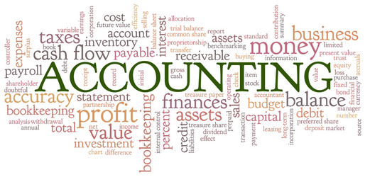 Accounting word cloud bubble tags tree Royalty Free Vector