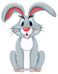 Adorable rabbit standing up Royalty Free Vector Image
