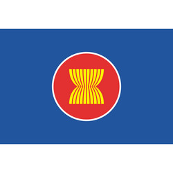 Flag of asean association southeast asian Vector Image
