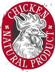 Chicken head label Royalty Free Vector Image - VectorStock