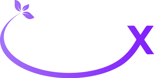 Letter x with lower end x extending Royalty Free Vector