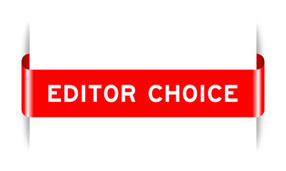 Red color inserted label banner with word Vector Image