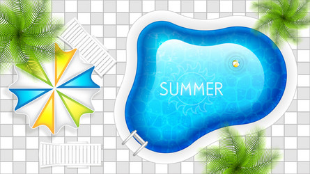 Top view swimming pool Royalty Free Vector Image