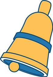 Handbell pop art cartoon Royalty Free Vector Image