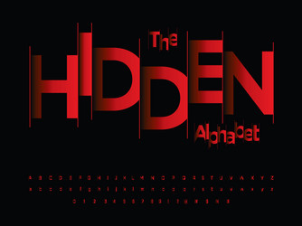 Hidden font Royalty Free Vector Image - VectorStock