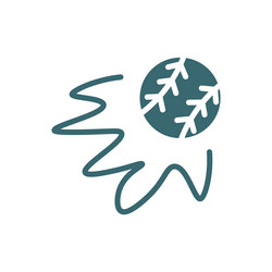 Home run icon outline run icon from sport Vector Image