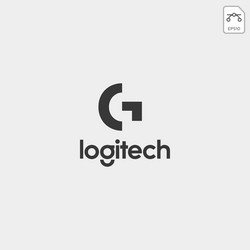 Letter g logitech logo design Royalty Free Vector Image