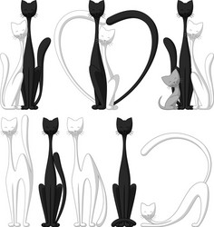 Fashion funny cats Royalty Free Vector Image - VectorStock