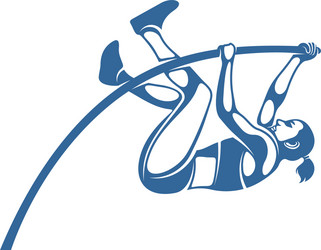 High jump design athletic jump logo template Vector Image