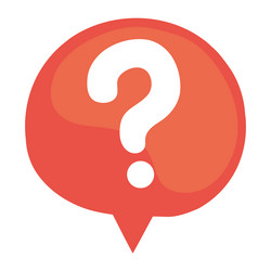 Bubble with interrogation sign answer Royalty Free Vector