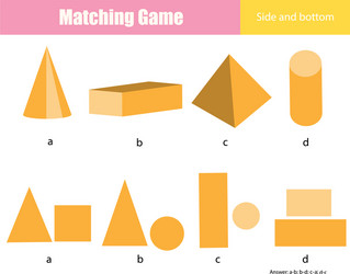 Find correct shadow matching game with cute Vector Image