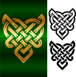 Celtic pattern in the shape of heart Royalty Free Vector