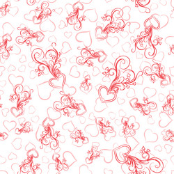 Cute valentine seamless pattern with hearts Vector Image