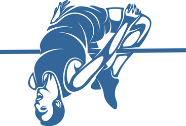 High jump design athletic jump logo template Vector Image