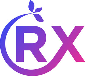 Logo template combined with letters r and x Vector Image