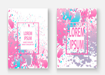 Pastel pink cyan explosion paint splatter Vector Image