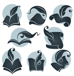 Read and wright signs symbols icons Royalty Free Vector