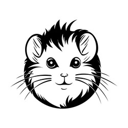 Beautiful hamster silhouette Royalty Free Vector Image