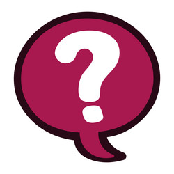 Bubble with interrogation sign talking Royalty Free Vector