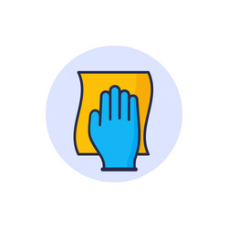 Cleaning wipe line icon Royalty Free Vector Image