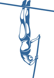 Trendy stylized movement high jump athlete Vector Image