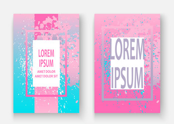 Pastel pink cyan explosion paint splatter Vector Image