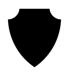 Police shield black shape heraldic shields blank Vector Image