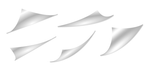 Realistic curled page corner note papers Vector Image