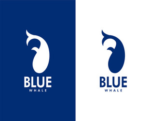 Blue whale logo design Royalty Free Vector Image