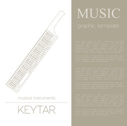 Musical instruments graphic template keytar Vector Image