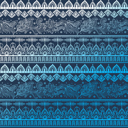 Ethnic various strips motifs in violet colors Vector Image