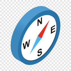 Compass arrow isolated 3d Royalty Free Vector Image