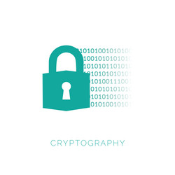 Advanced code lock logo design Royalty Free Vector Image