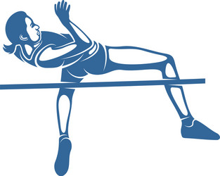 High jump design athletic jump logo template Vector Image