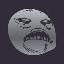 Internet meme trollface design Royalty Free Vector Image