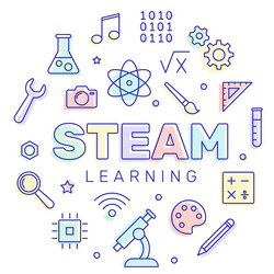Steam education learning - science technology Vector Image