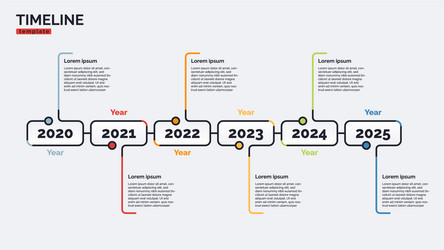 Timeline chart infographic design for data Vector Image