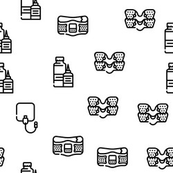 Ems training device seamless pattern Royalty Free Vector