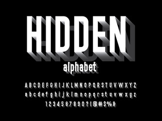 Hidden font Royalty Free Vector Image - VectorStock